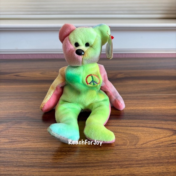 Ty | Toys | Beanie Baby Peace Ty Teddy Bear Tie Die Coloring Plush ...